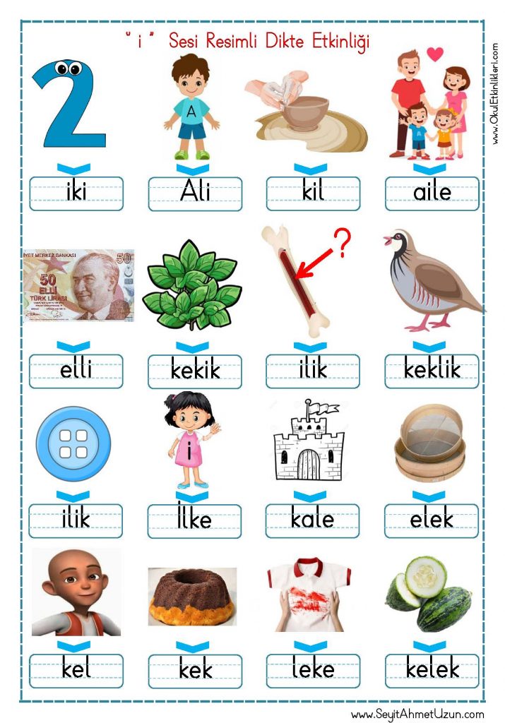 i ’’ Sesi Resimli Dikte Etkinliği - Seyit Ahmet Uzun – Eğitime Yeni Bir ...