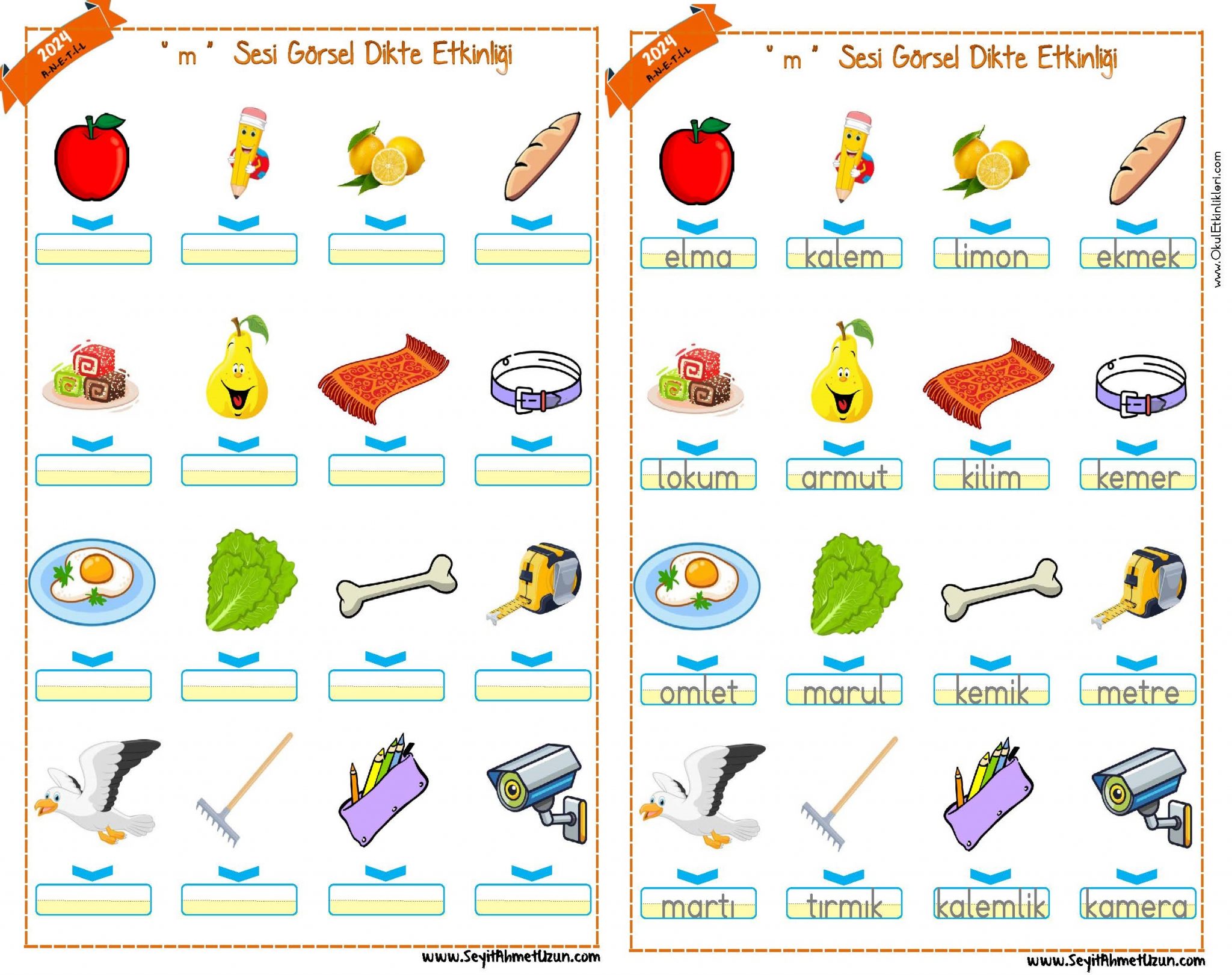 m Sesi Görsel Dikte Etkinliği - Seyit Ahmet Uzun – Eğitime Yeni Bir Bakış